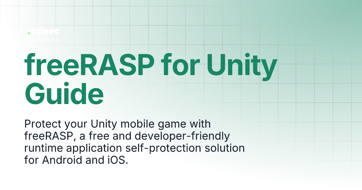 freeRASP for Unity Guide | AppSec Articles