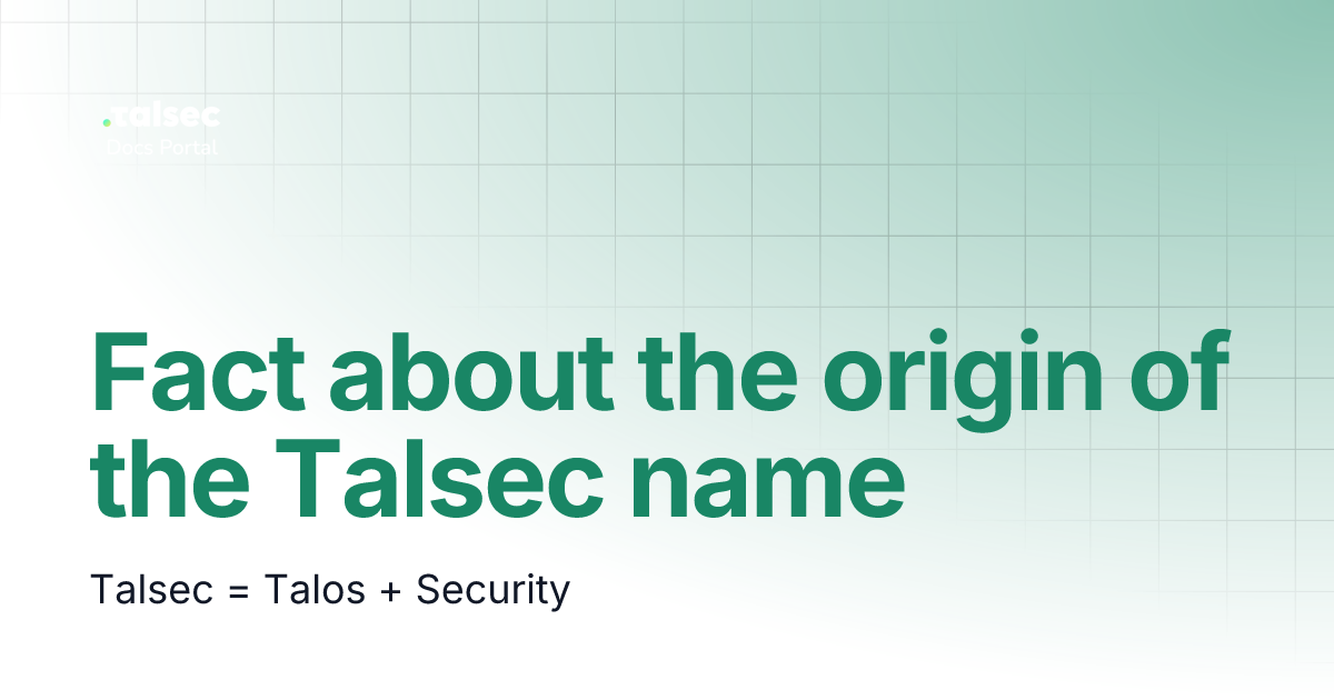 Fact about the origin of the Talsec name | AppSec Articles